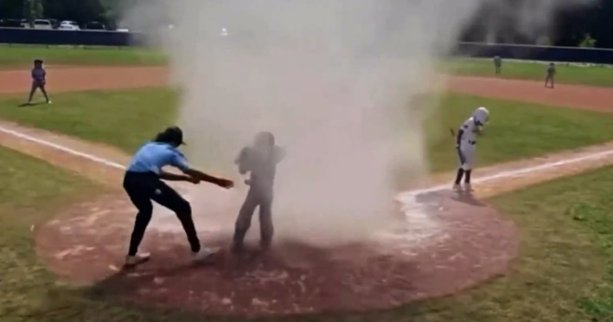 Umpire rescues 7-year-old baseball player from dust devil on field