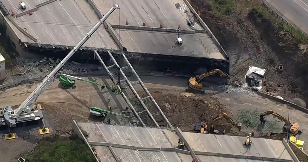 Collapsed section of I-95 to reopen in 2 weeks, Governor says