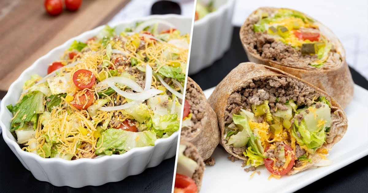 Cheeseburger salad wrap: Get the simple recipe!