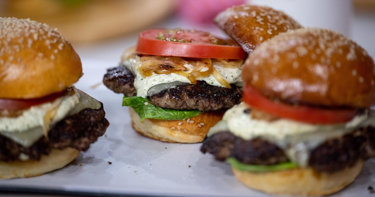 Steak smash burger with poblano aioli: Get the recipe!