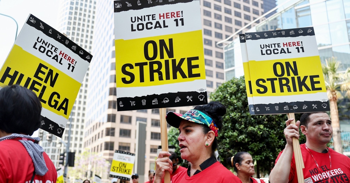 California hotel workers strike over higher wages, better health care