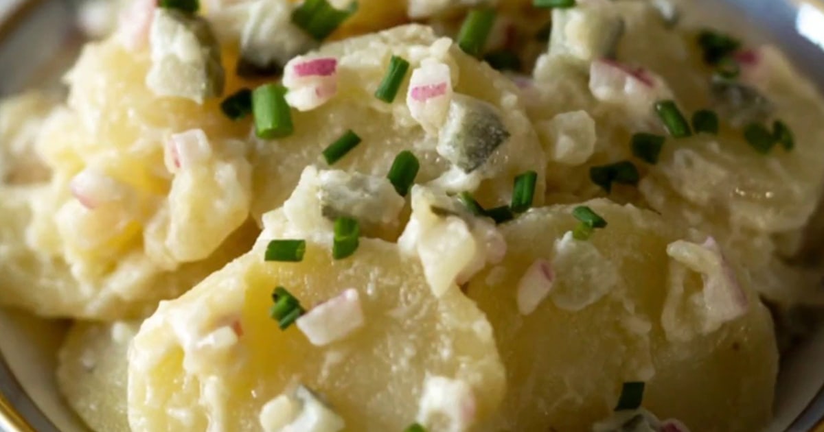 Potato salad with chopped cornichons: Get the recipe!