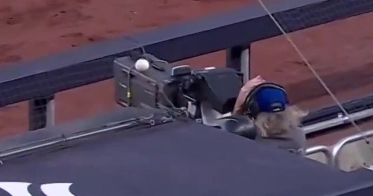 Watch: Cameraman at Yankee Stadium injured by overthrown ball