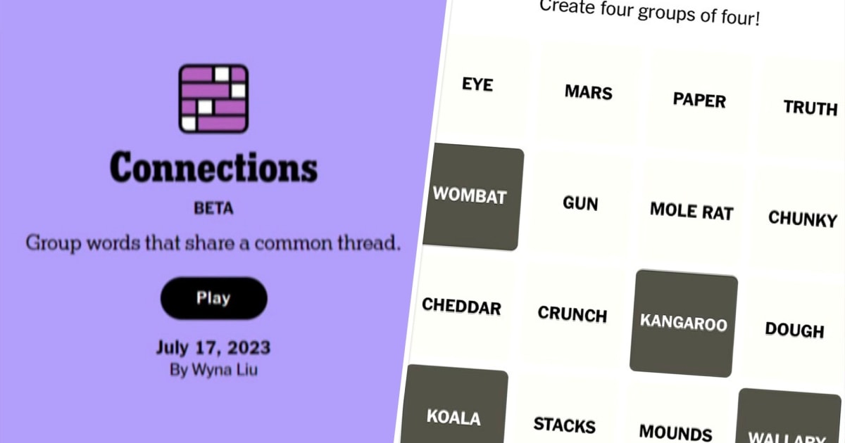 NYT’s new game Connections has users creating common threads