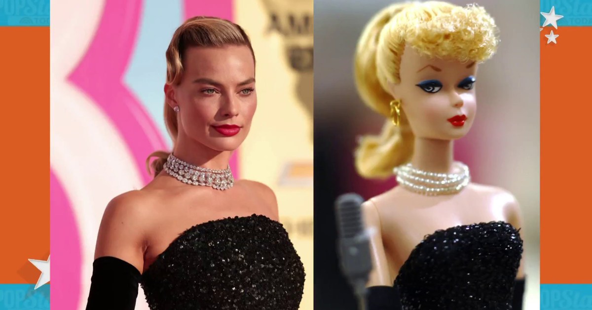 Margot Robbie channels 1960s Barbie during LA premiere