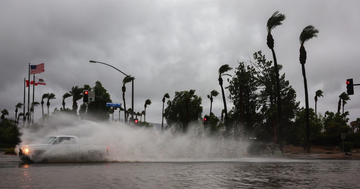 California hit by rare tropical storm and 5.1 magnitude earthquake