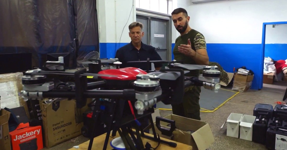NBC gets rare look inside Ukraine’s secret lethal drone lab