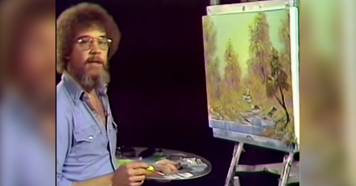 The first painting Bob Ross did on TV is on sale for millions