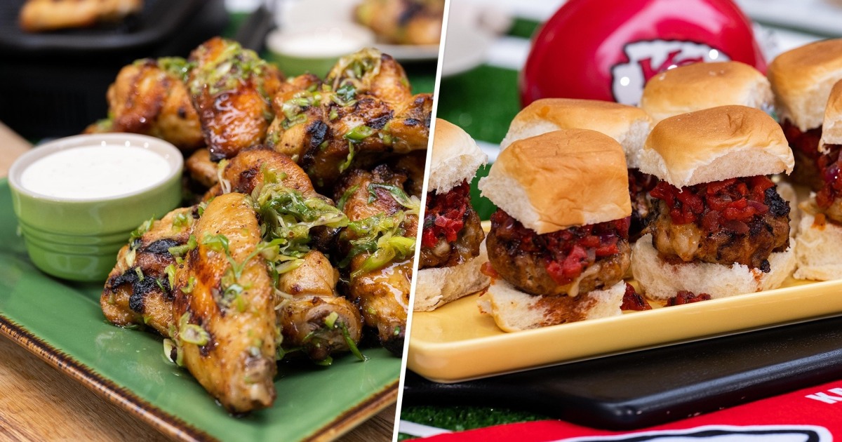 Pork sliders and charred chicken wings: Get the recipes!