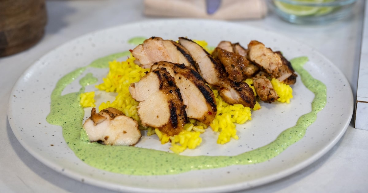 Honey habanero chicken and saffron citrus rice: Get the recipe!