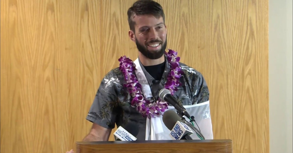 Hiker who fell 1,000 feet in Hawaii thanks rescuers