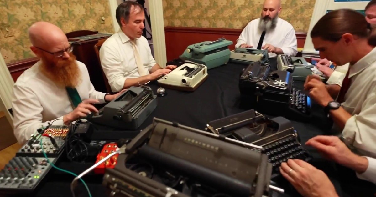Orchestra of typewriters makes new music in a different kind of key