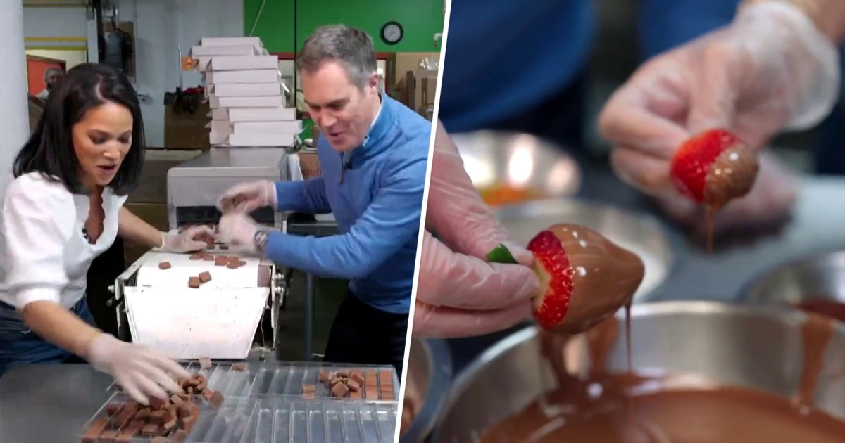 Laura Jarrett, Peter Alexander visit Jacques Torres Chocolate Factory