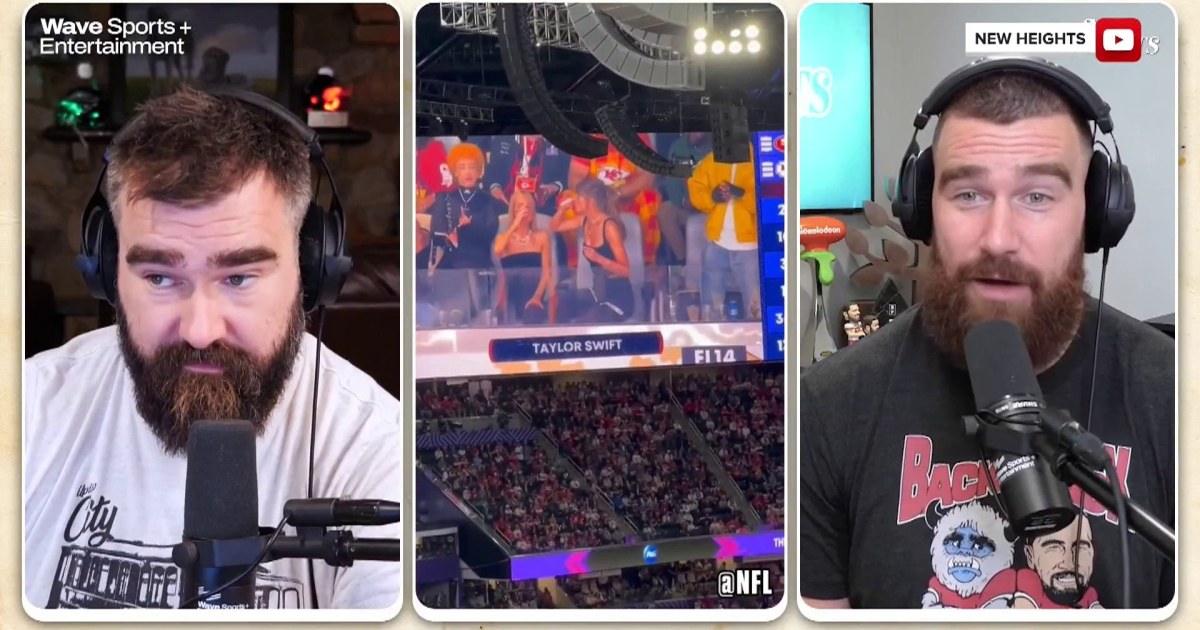 Travis and Jason Kelce break down Taylor Swift’s viral beer chug