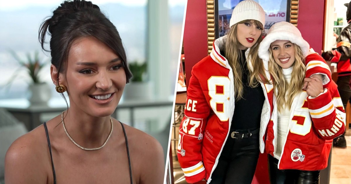 Kristin Juszczyk on Taylor Swift wearing her custom NFL jacket