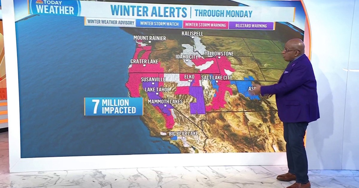 Winter weekend storm could bring 10 feet of snow in the West
