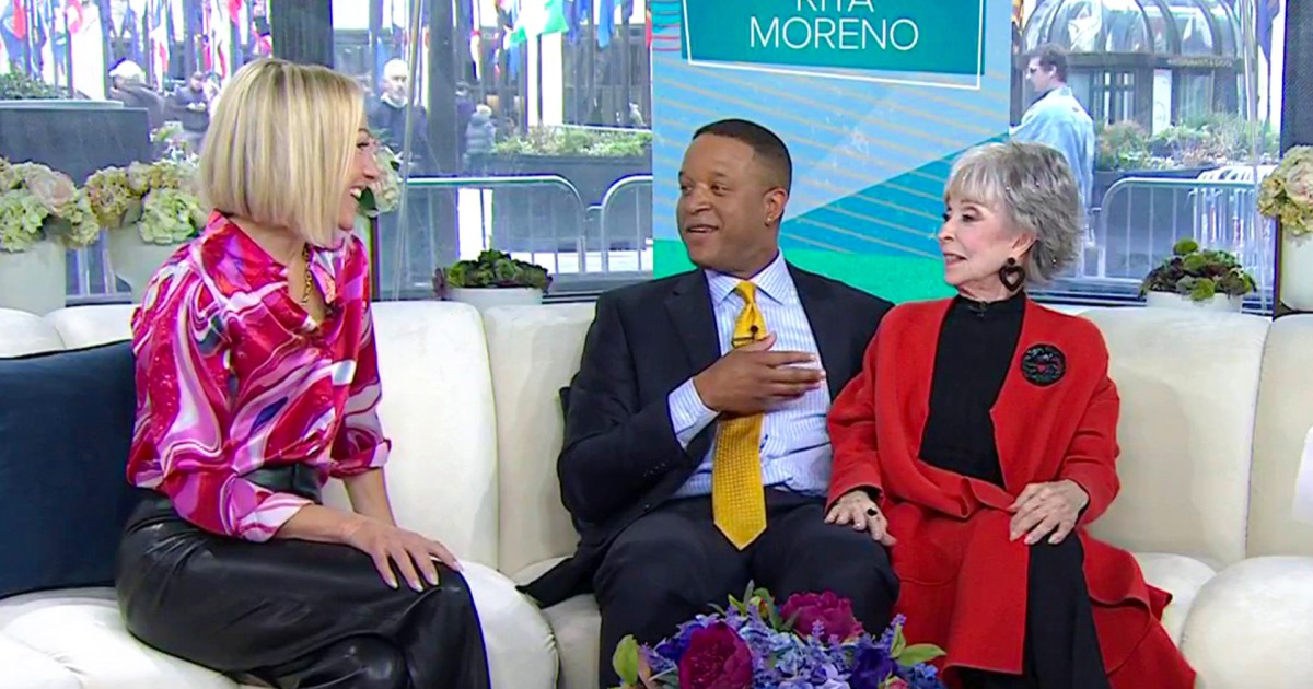Watch Rita Moreno scooch closer to Craig Melvin: 'Hi, cutie'