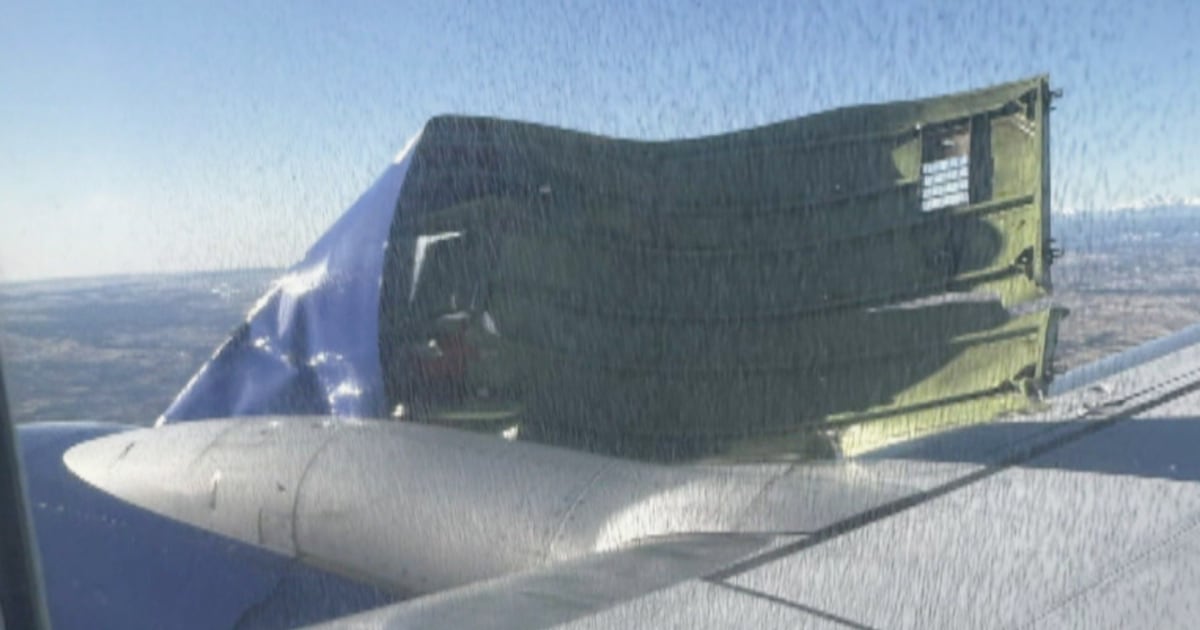 Part of Southwest engine cover falls off during takeoff