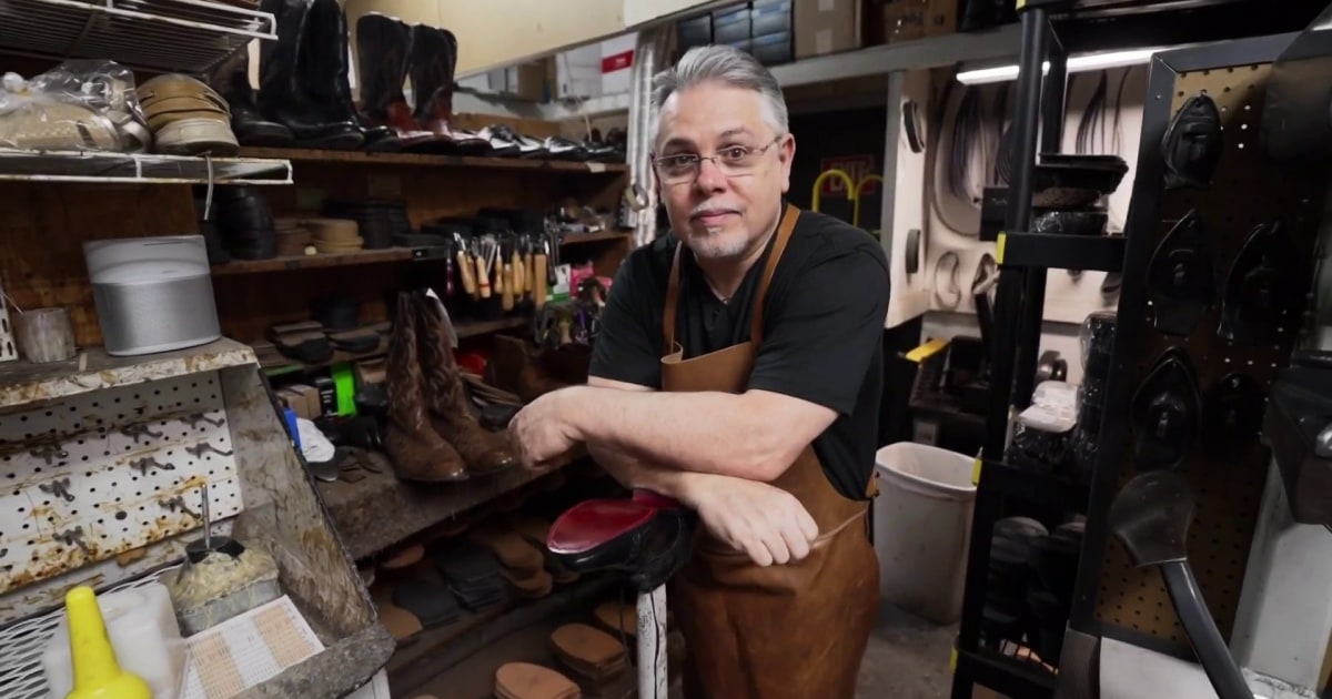 4th generation shoe cobbler becomes viral TikTok sensation