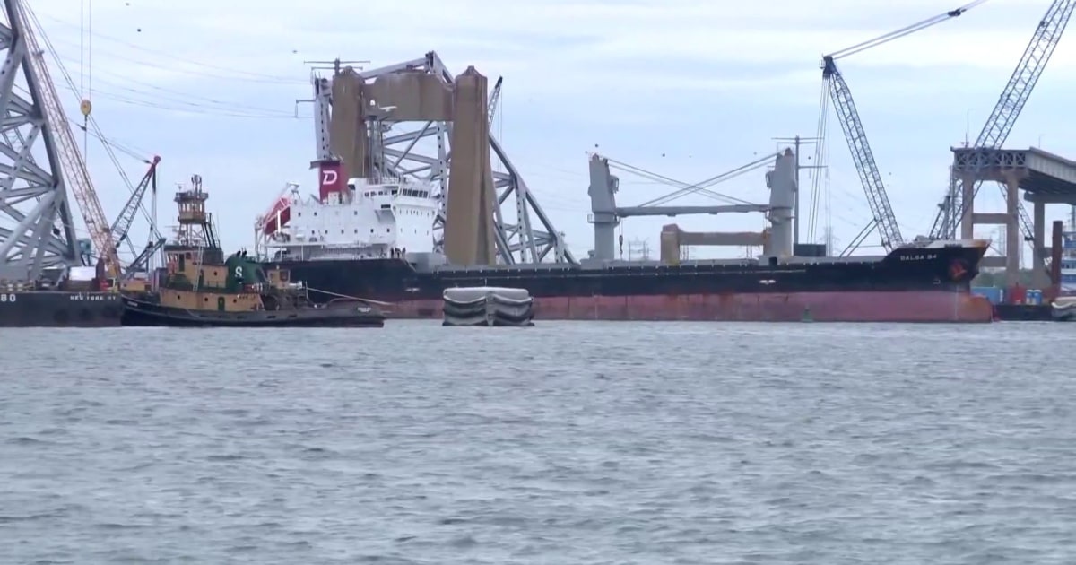 First container ship arrives at Baltimore port since bridge collapse