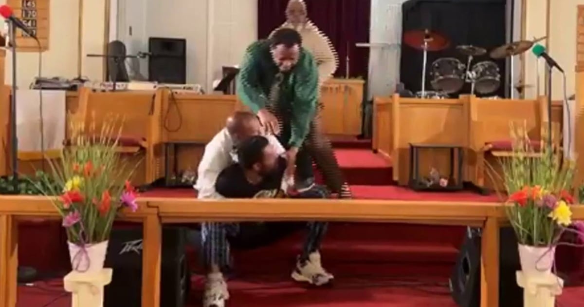 Church members jump into action after man pulls gun on pastor