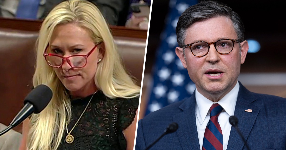 Marjorie Taylor Greene fails in effort to remove Speaker Johnson