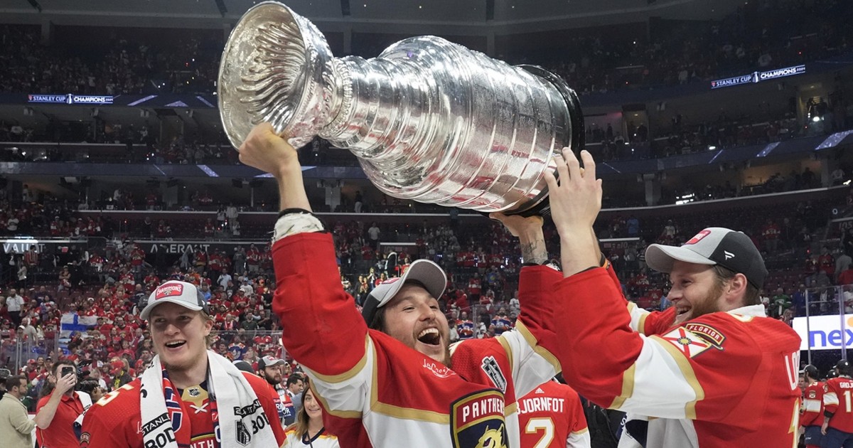 Florida Panthers win their first Stanley Cup, defeating Oilers