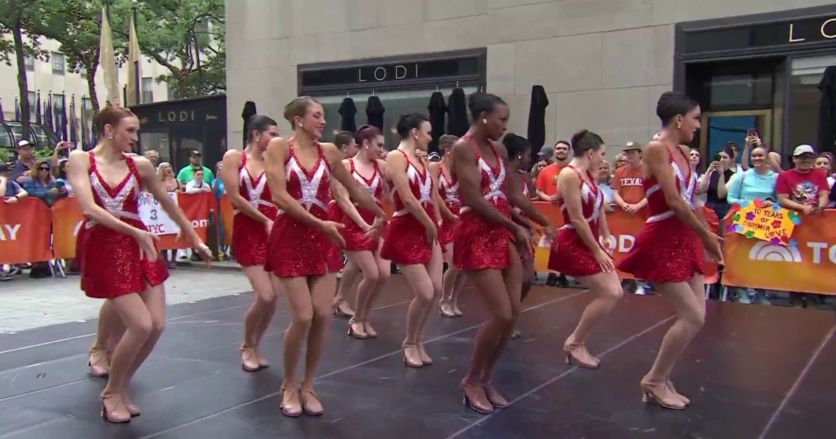 Rockettes celebrate Christmas in July on the TODAY plaza