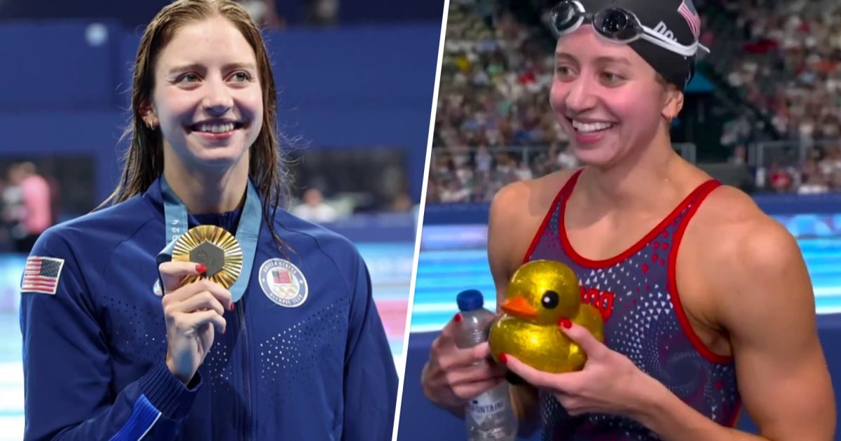 In Paris, Kate Douglass wins gold — and a golden rubber ducky!