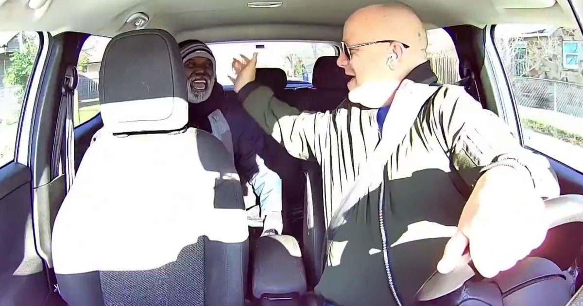 Watch: Rideshare driver and passenger share unexpected reunion!