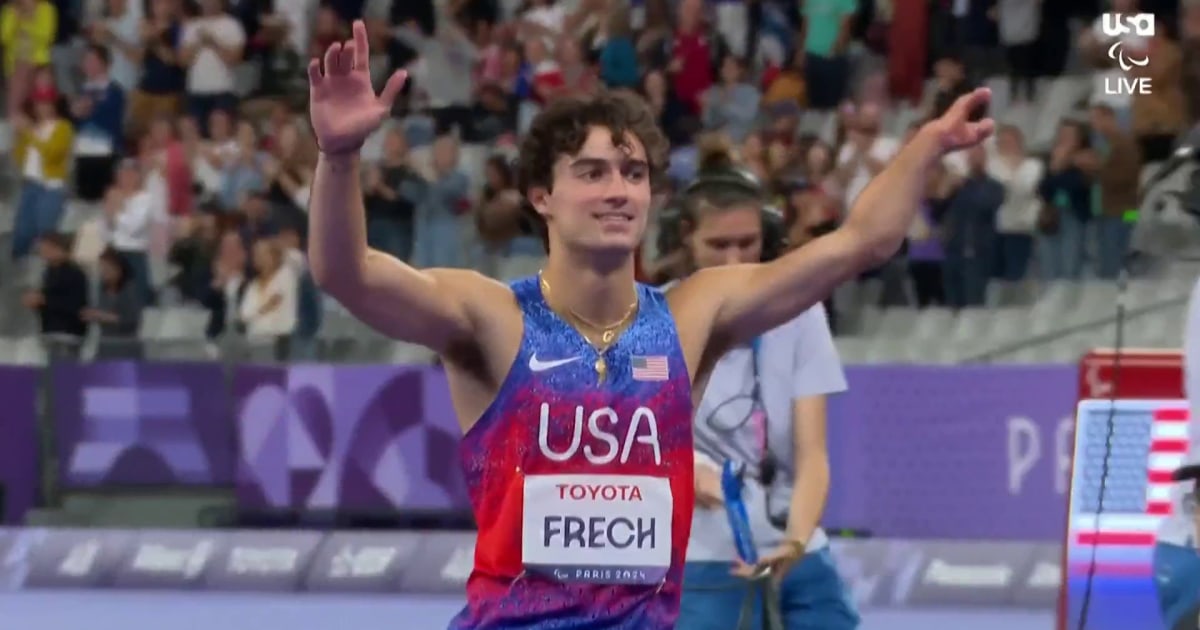 Team USA Paralympian Ezra Frech wins gold in high jump