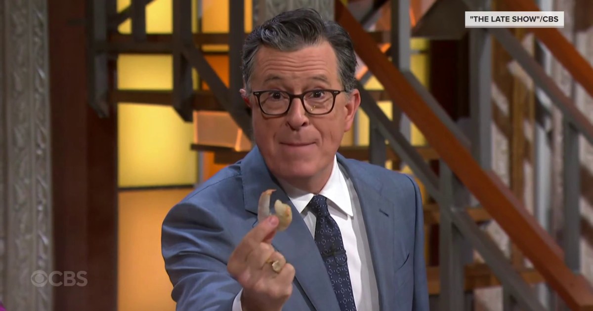Stephen Colbert goes on shrimp tirade: No reason to leave tails on!