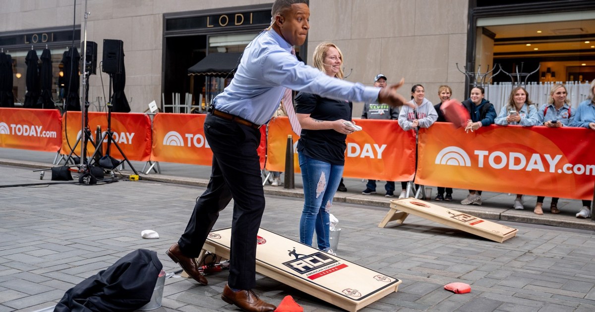 American Cornhole League pro gives TODAY anchors expert tips!