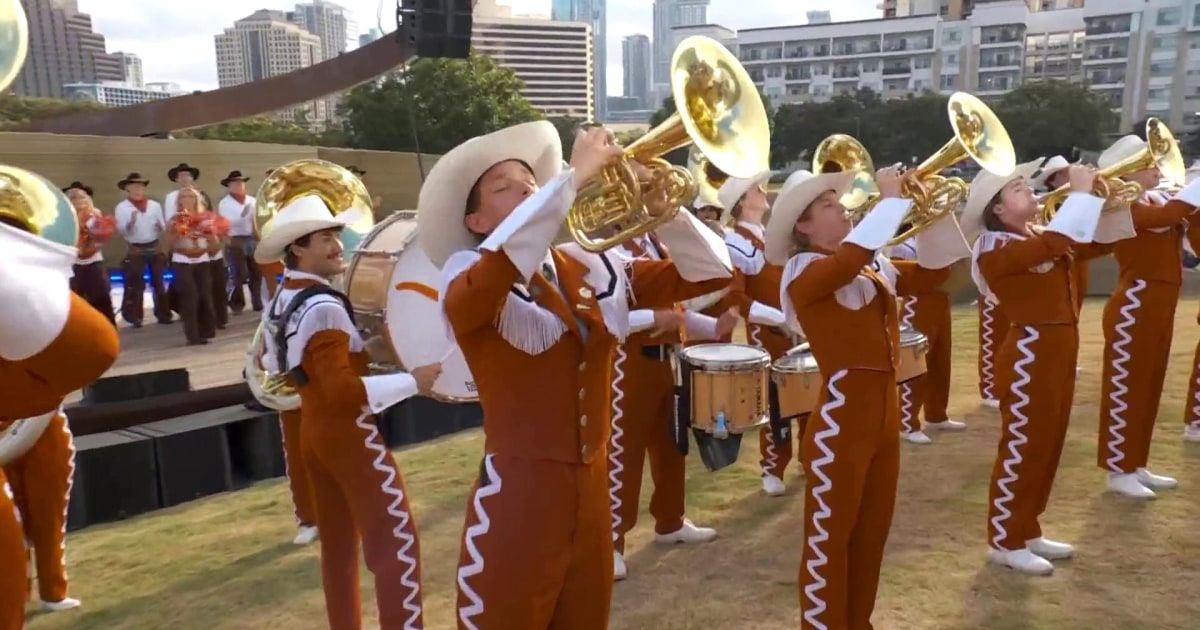 The University of Texas Longhorn Band performs live on TODAY!