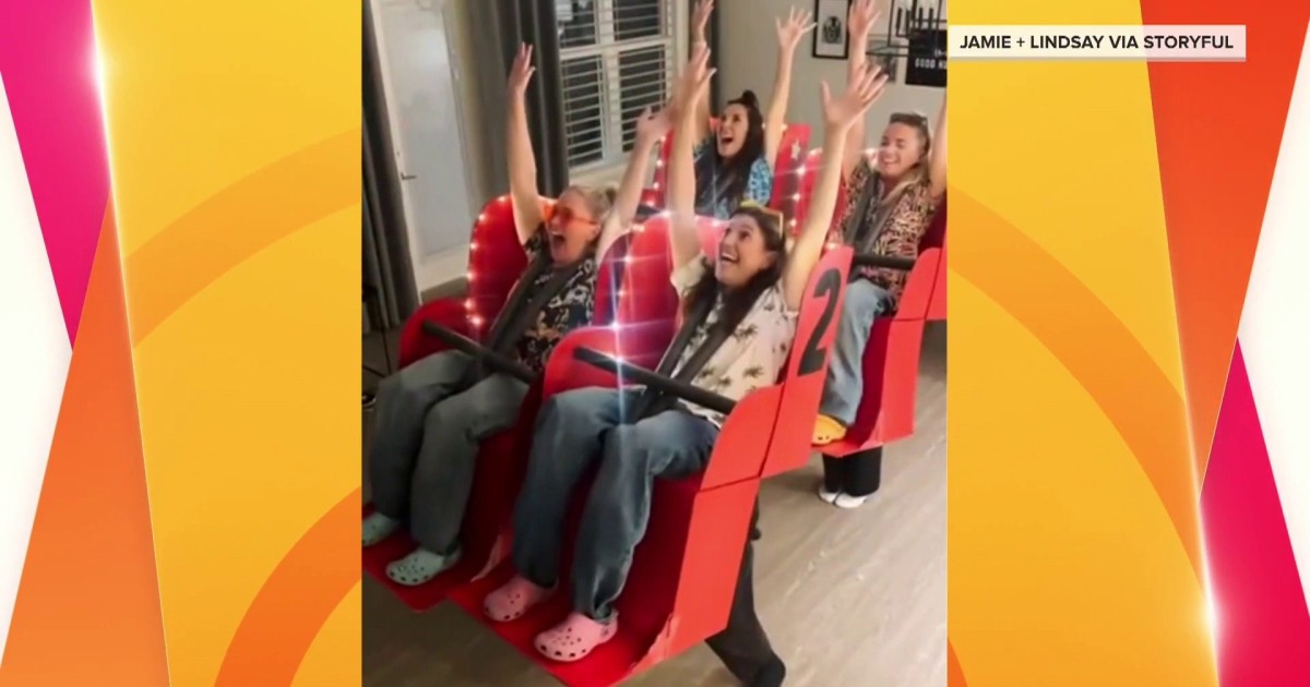 Friends win Halloween contest with roller coaster costume