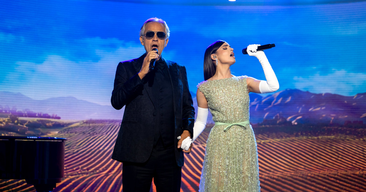 Andrea Bocelli, Sofia Carson talk concert film, new album ‘Duets’