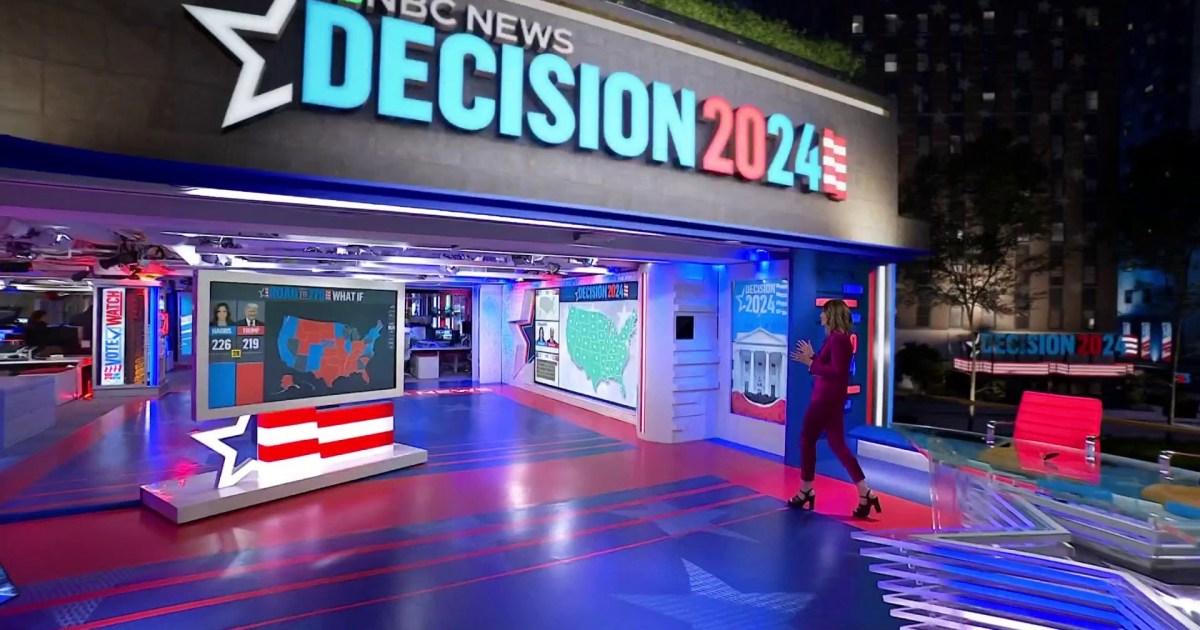Get a look at NBC News’ 2024 Election Night high-tech studio