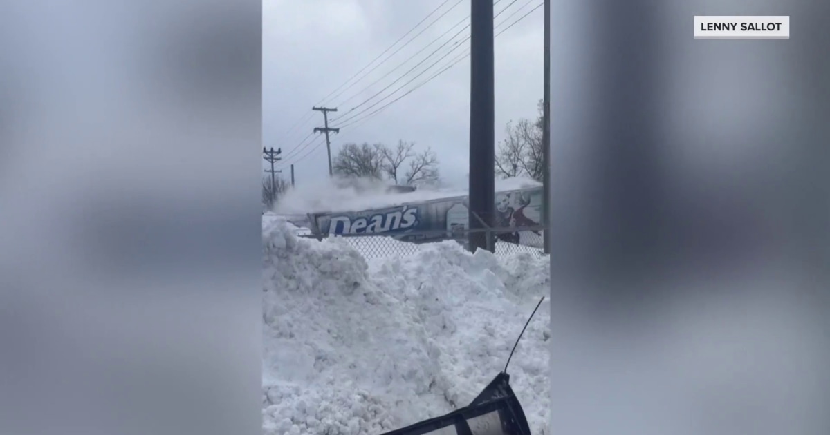 Video captures a train plow through a semi-truck in Pennsylvania