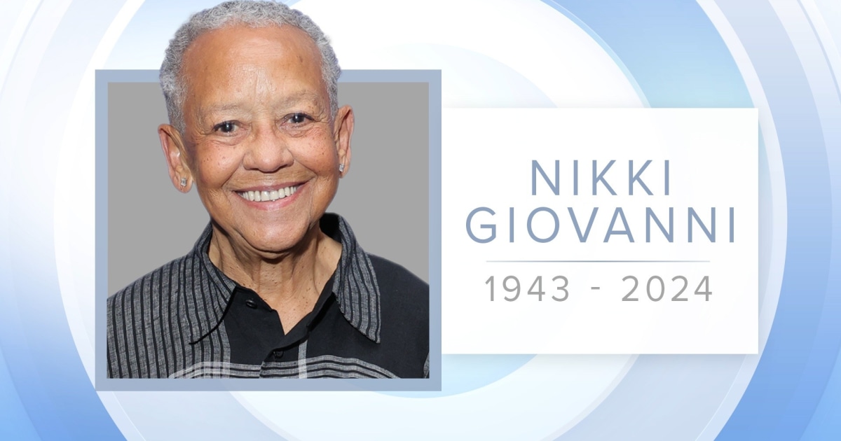 Nikki Giovanni, poet and civil rights activist, dies at 81
