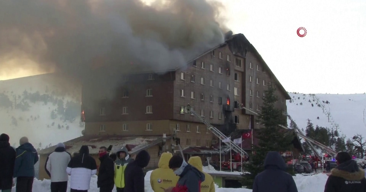 Fire breaks out at ski resort in Turkey, leaving at least 10 dead