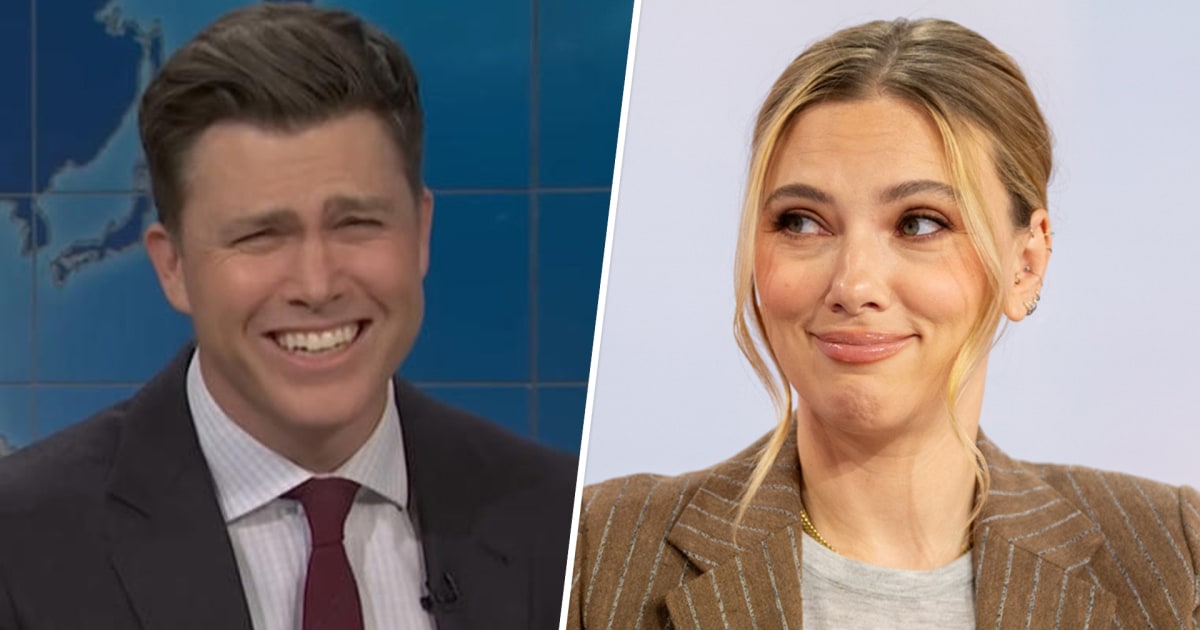 Scarlett Johansson reacts to Colin Jost-Michael Che 'SNL' joke swap