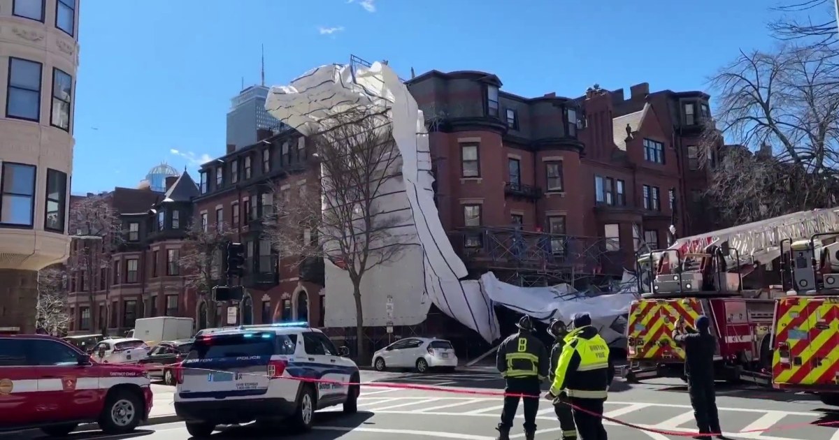 Watch: Scaffolding In Boston Collapses Under Strong Winds