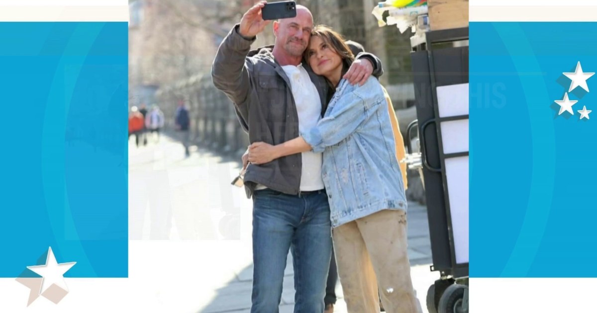 Mariska Hargitay and Christopher Meloni reunite on ‘SVU’ set