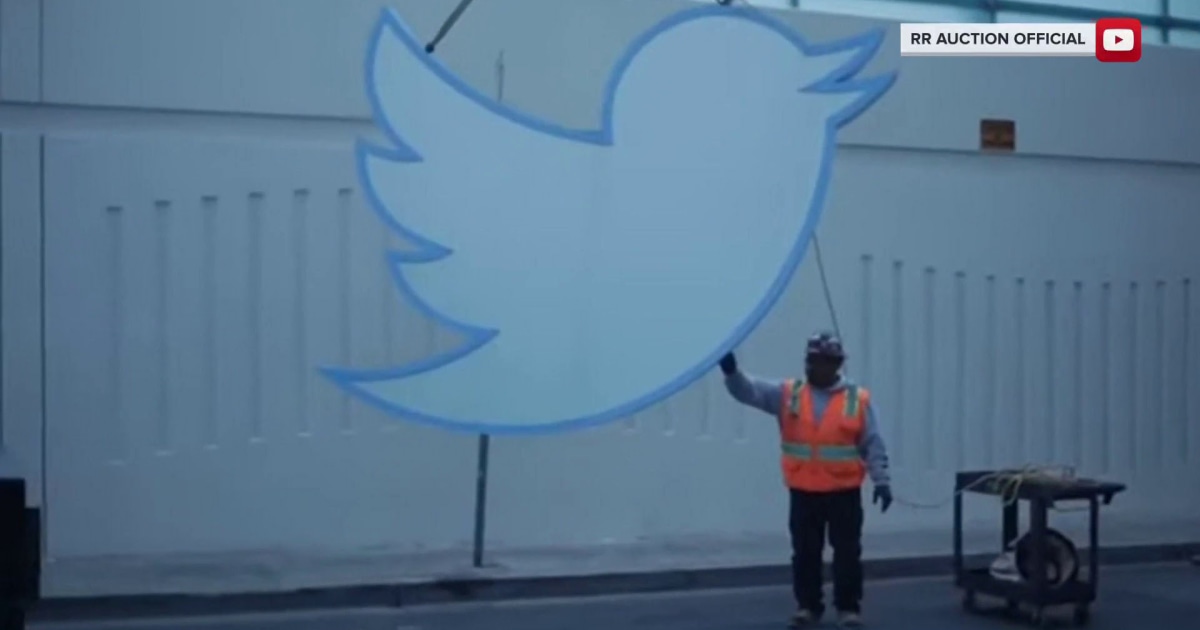 Original Twitter sign at San Francisco headquarters up for auction