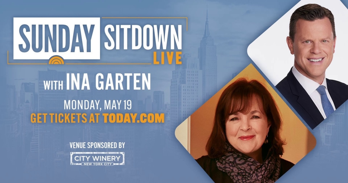 Join Ina Garten and Willie Geist at Sunday Sitdown Live