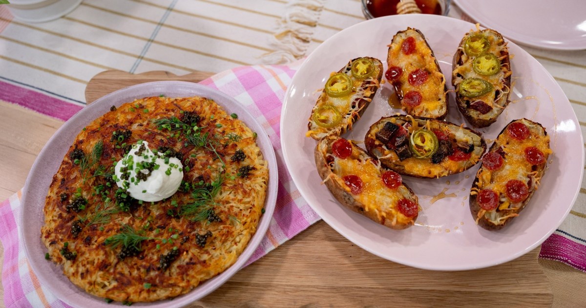 Swiss potato rösti and loaded skins: Get Poppy O'Tooles recipes!