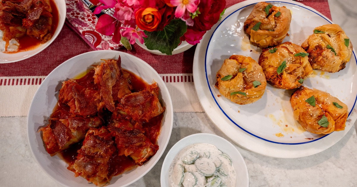 Phyllo pizza pita and stuffed cabbage roll: Get the recipes!