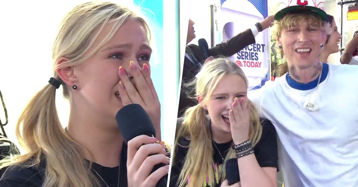 See Fan Share Sweet Moment With mgk on the TODAY Plaza