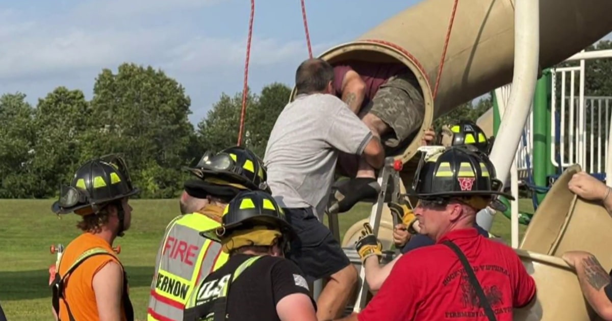 Connecticut Man Rescued After Getting Stuck in Playground Slide