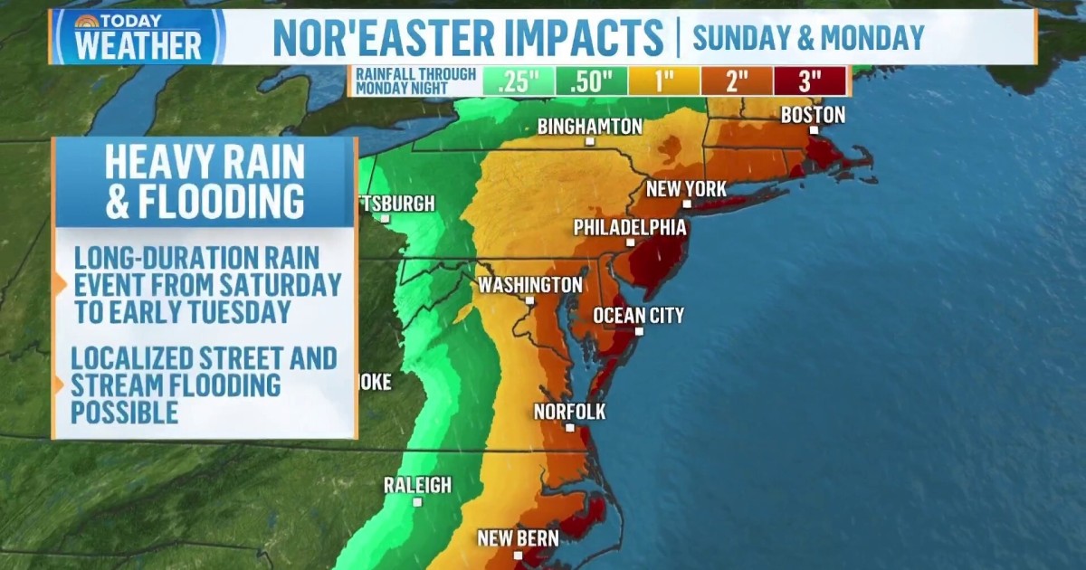 Millions on East Coast Brace for Impact of Powerful Nor’easter